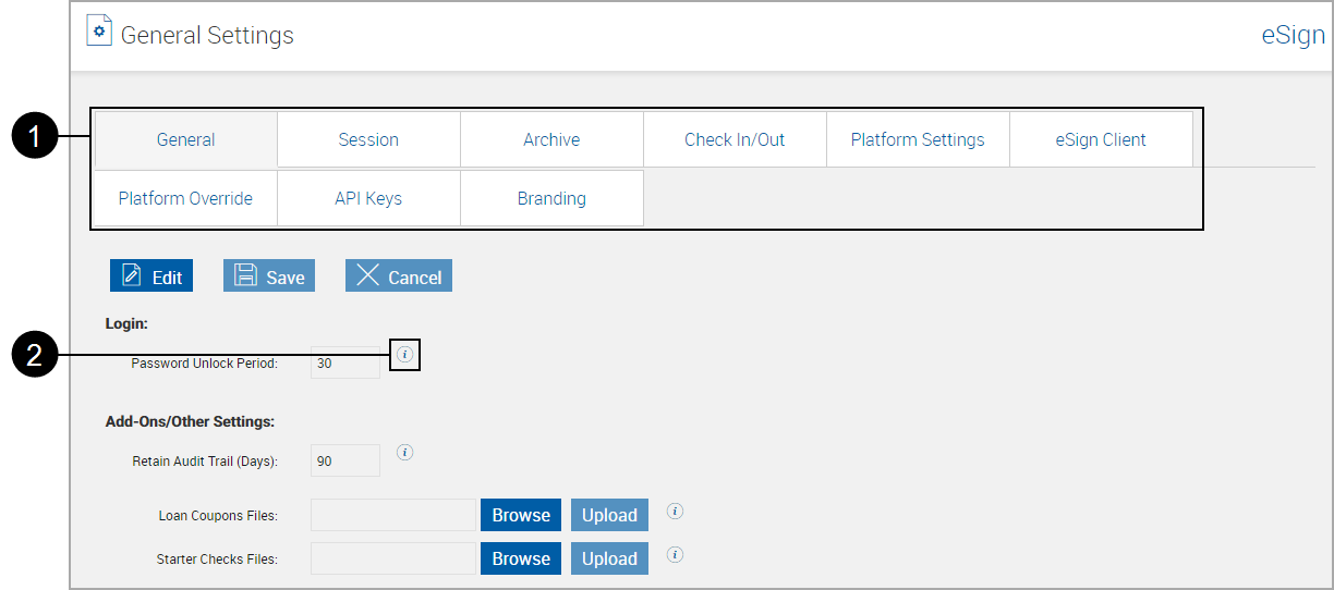 General Settings (RTS)